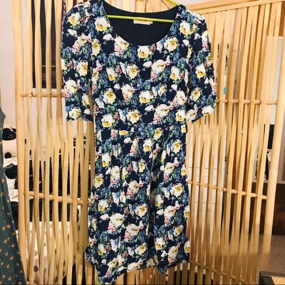 Miss Patina | Dresses | Miss Patina Antique Rose Navy Mini Dress | Poshmark